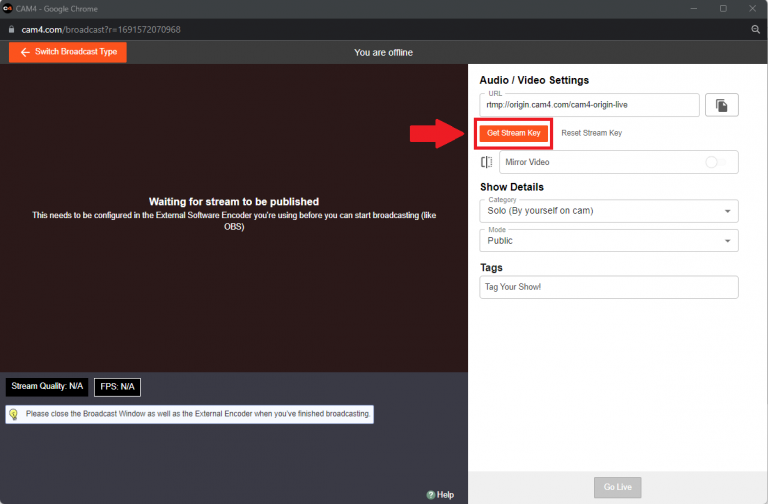 Broadcasting | Cam4 FAQ